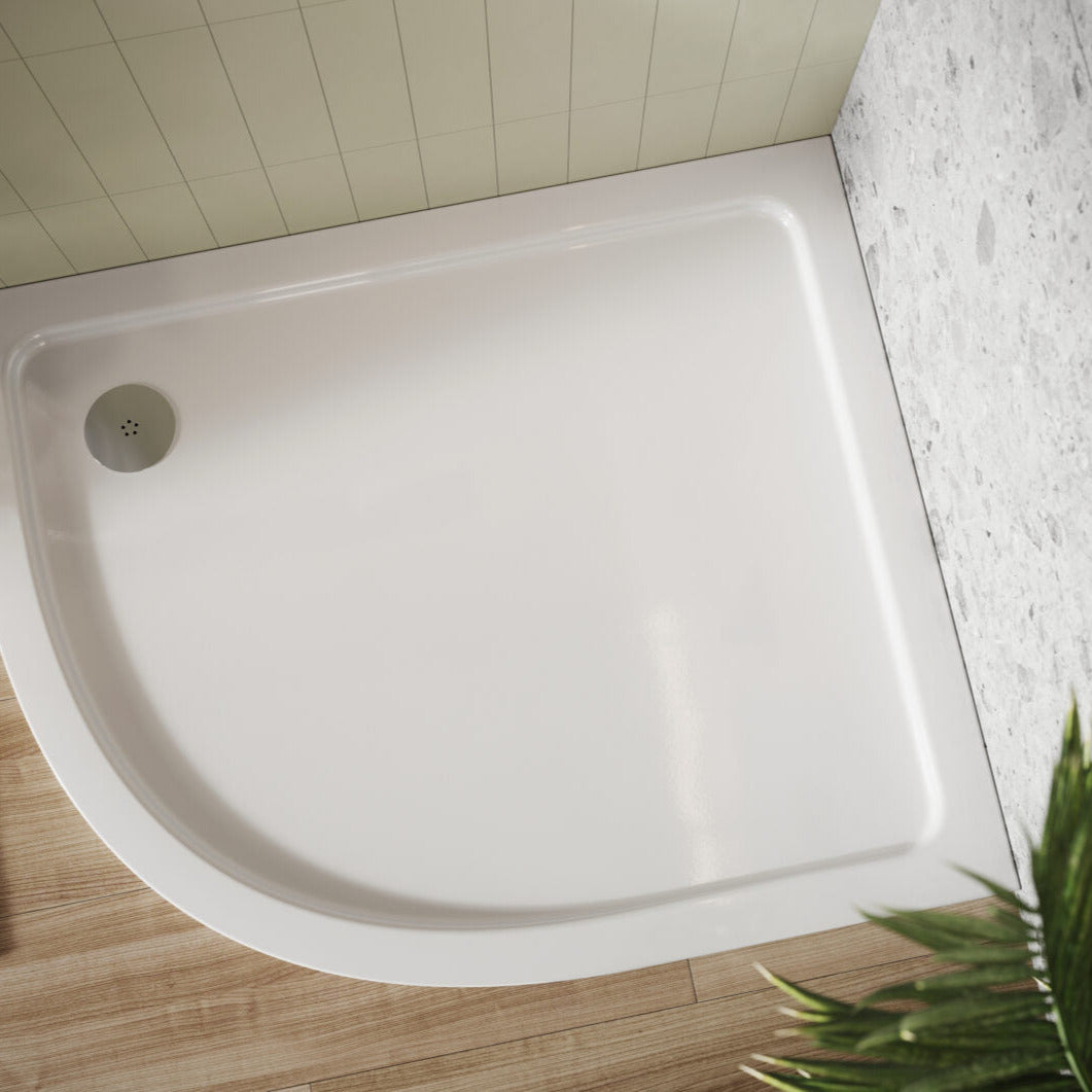 Slimline Offset Quadrant Shower Tray - Bathroom Warehouse